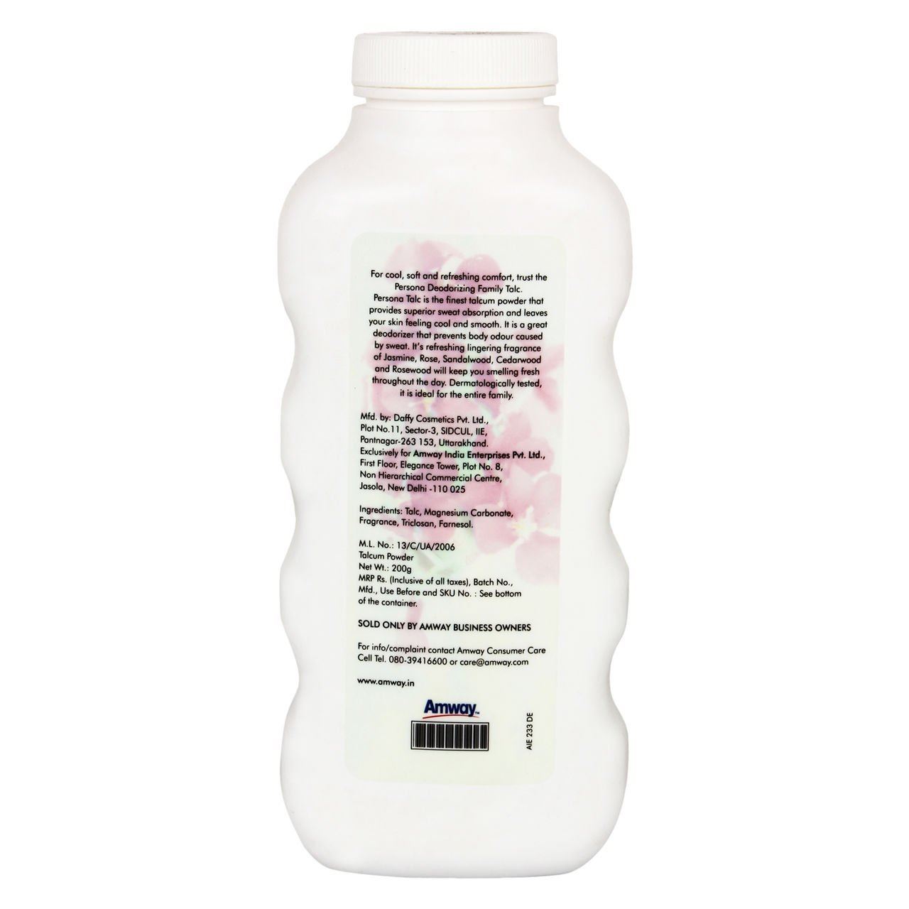 Alfa Store. Amway Persona Talc powder 200 gm