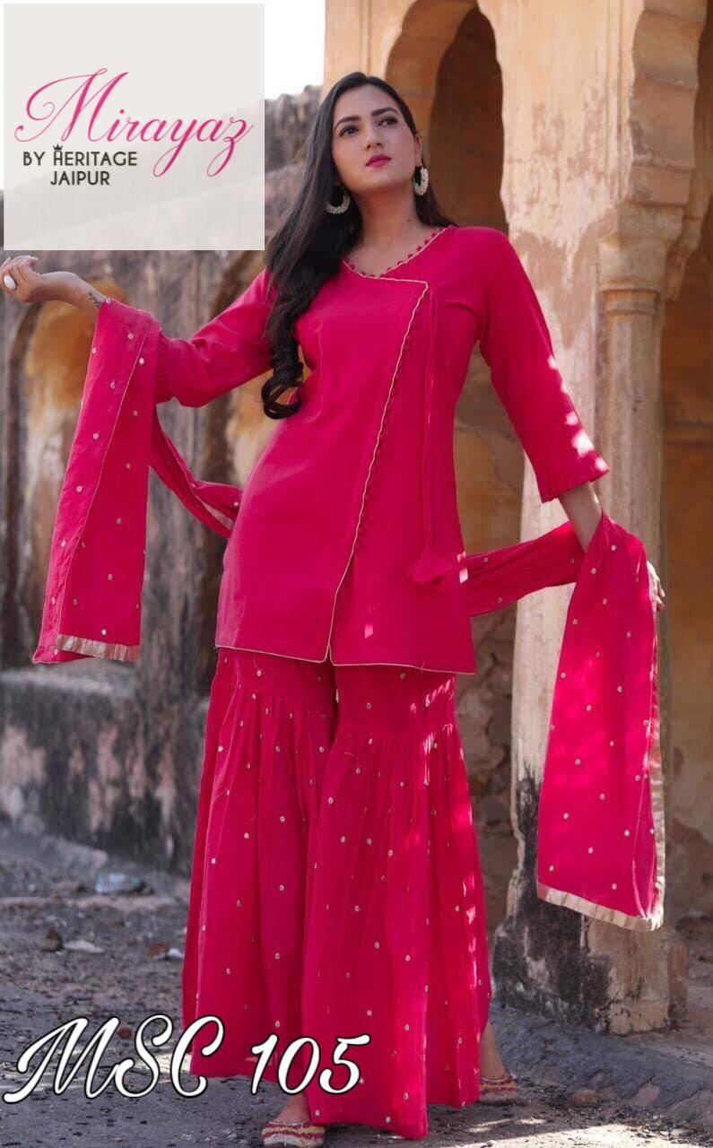 Alfa Store. Women's Elegant angarkha pattern full Dress