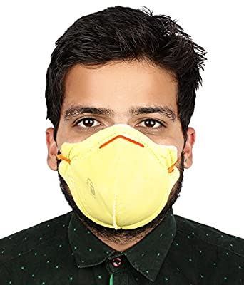 Alfa Store. Midas Safety Face Mask Non-Woven Flat Fold-P1 Yellow FF41 Mask