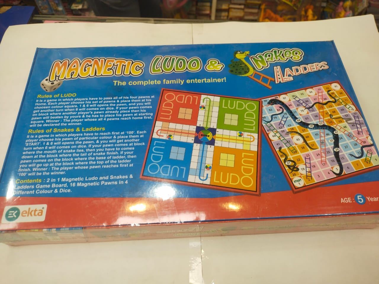 Alfa Store. EKTA MAGNETIC LUDO AND SNAKES LADDERS